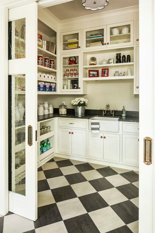 Content in a Cottage: Cheerful Kitchen Behind Pocket Doors