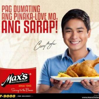 Coco Martin is the Newest Endorser of Max's Restaurant! ~ TV Series Craze
