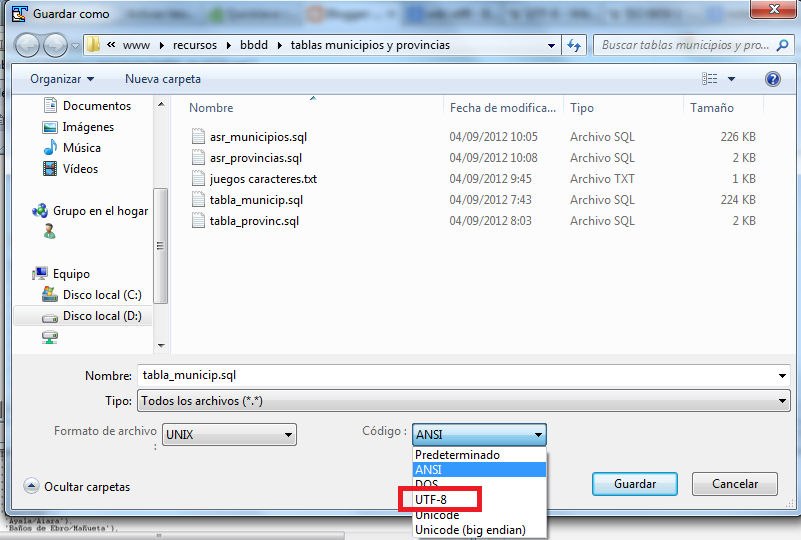 Alcasoft: juegos de caracteres
