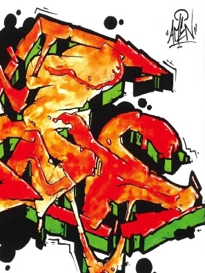 Graffiti Book : Belgian Artists On Paper - The Red Edition Art on Train