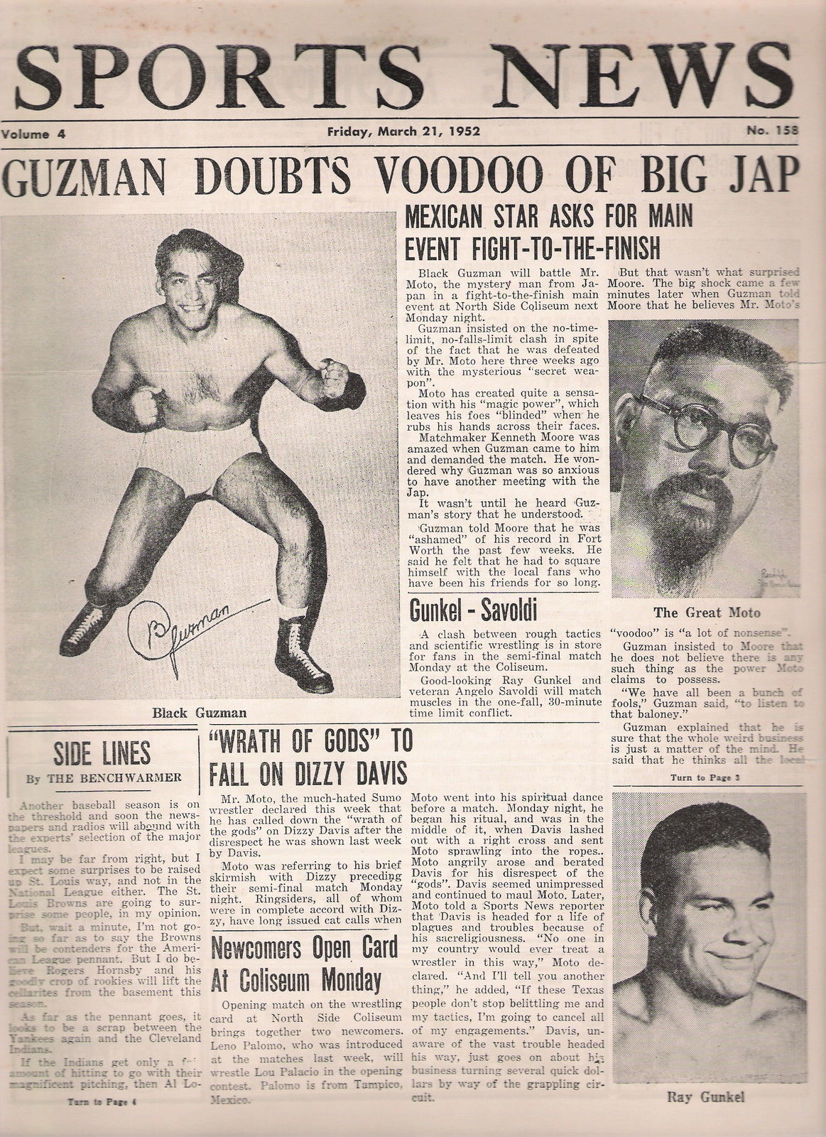 World Class Memories: RESULTS: 1952