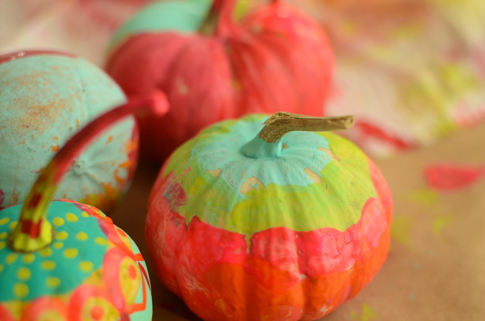 The Rosy Life: mini painted pumpkins