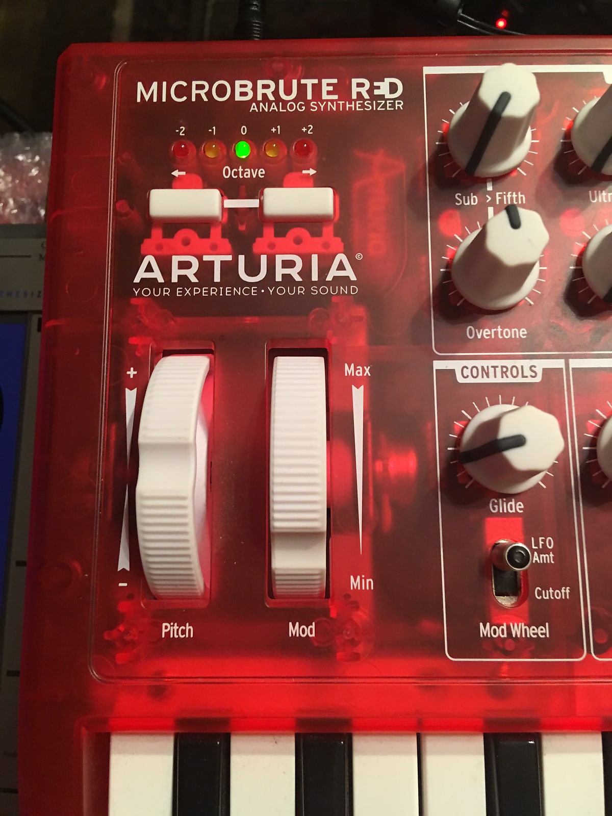 MATRIXSYNTH: Arturia Microbrute Transparent RED Special Edition