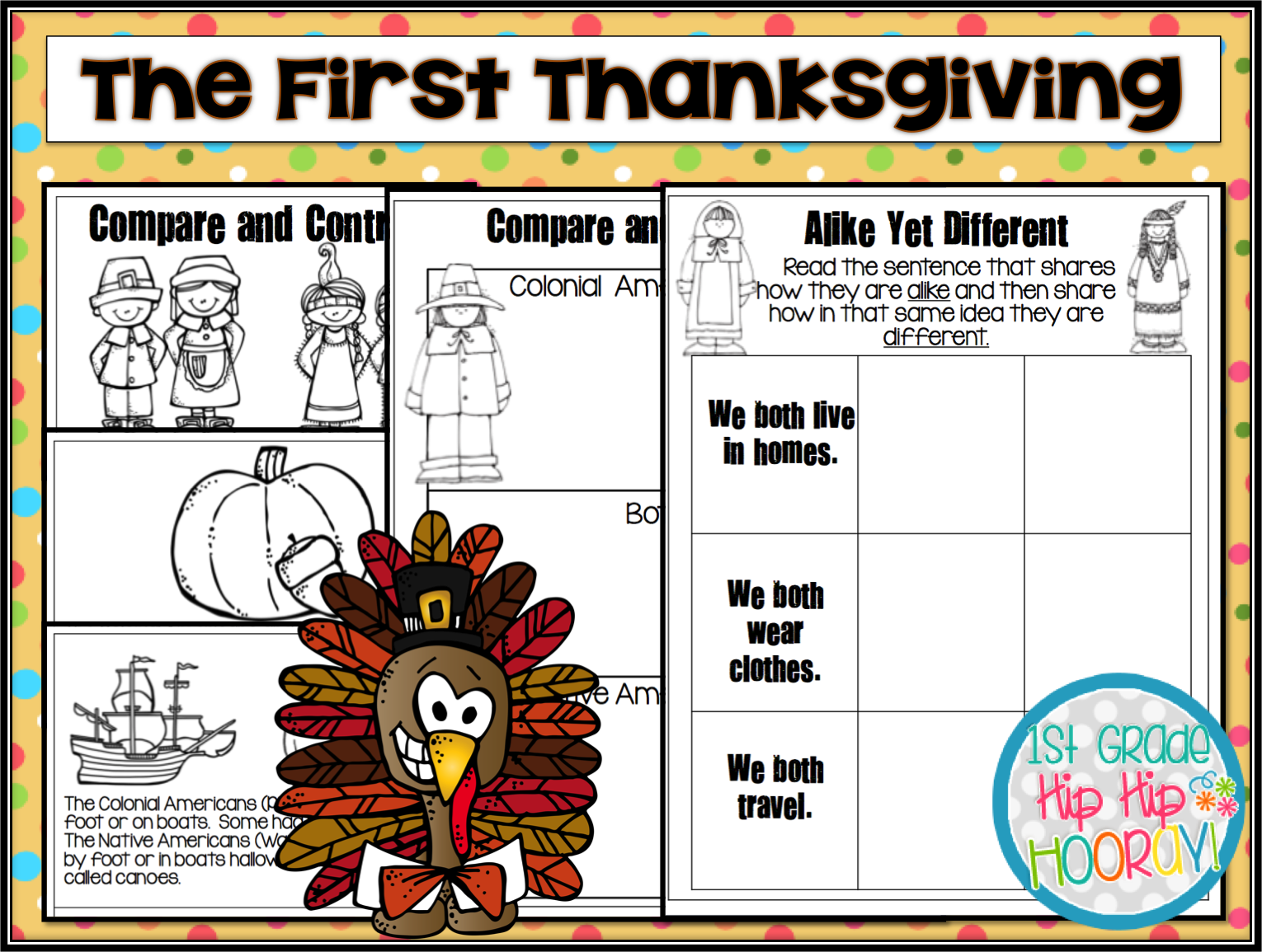 1st Grade Hip Hip Hooray!: The First Thanksgiving...An educational ...