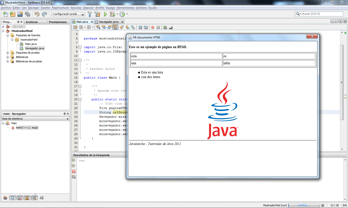 Javalancha: Tutorial: Ver un documento HTML en Java usando JEditorPane ...