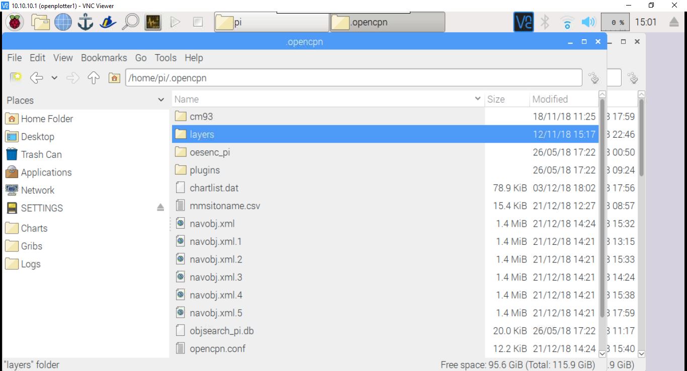Matilda's Journey: Setting up layers folder in OpenPlotter - OpenCPN