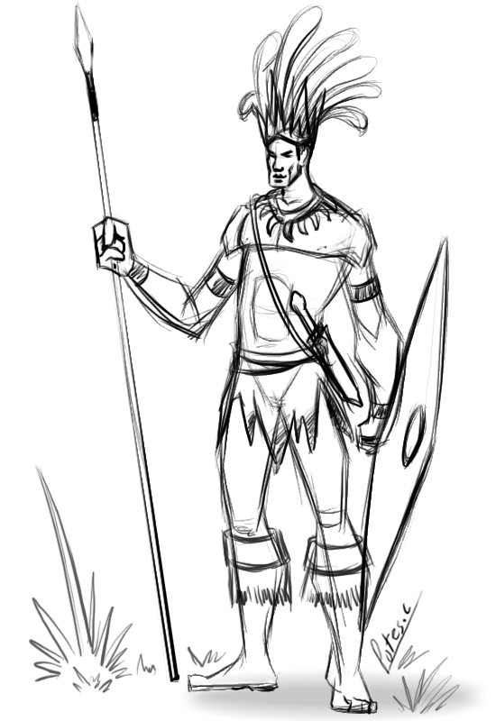 Zulu Colouring Pages Page 2 Sketch Coloring Page