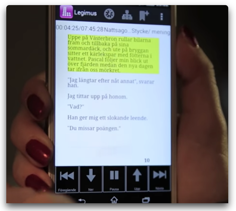 Lyssna på talböcker i Legimus