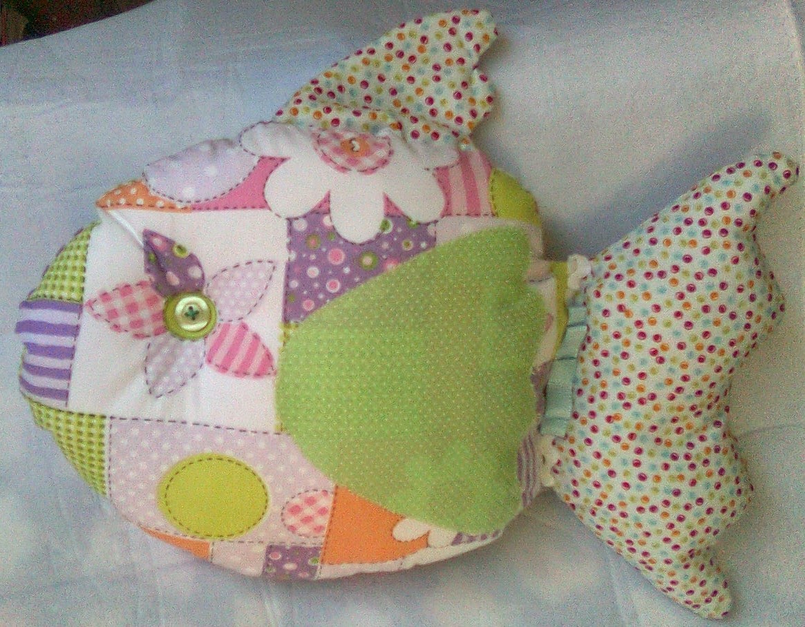 Bichos de Patch: Almofadas Peixinho