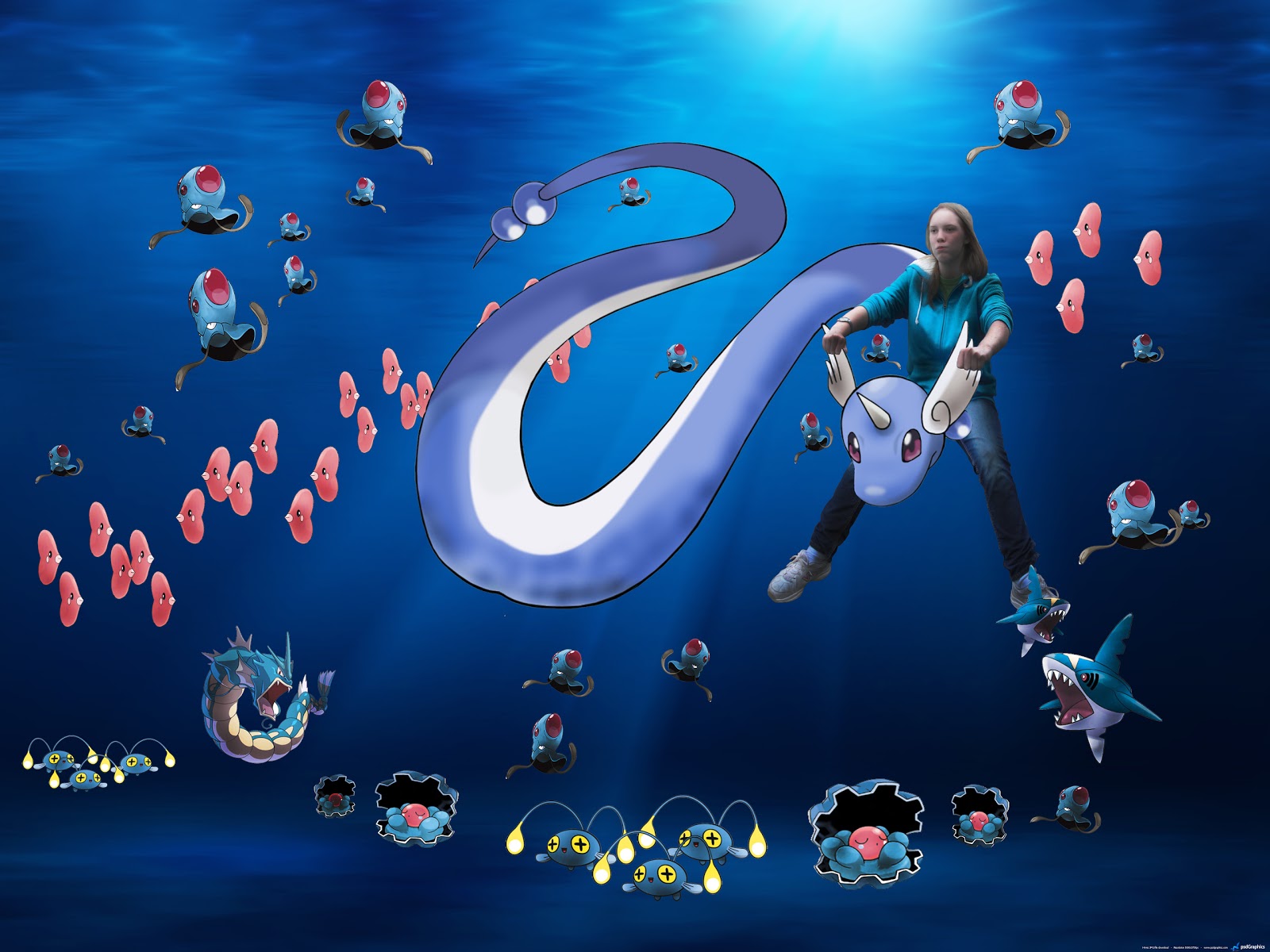 Catbug is adorable: Swimming with the Pokemon!