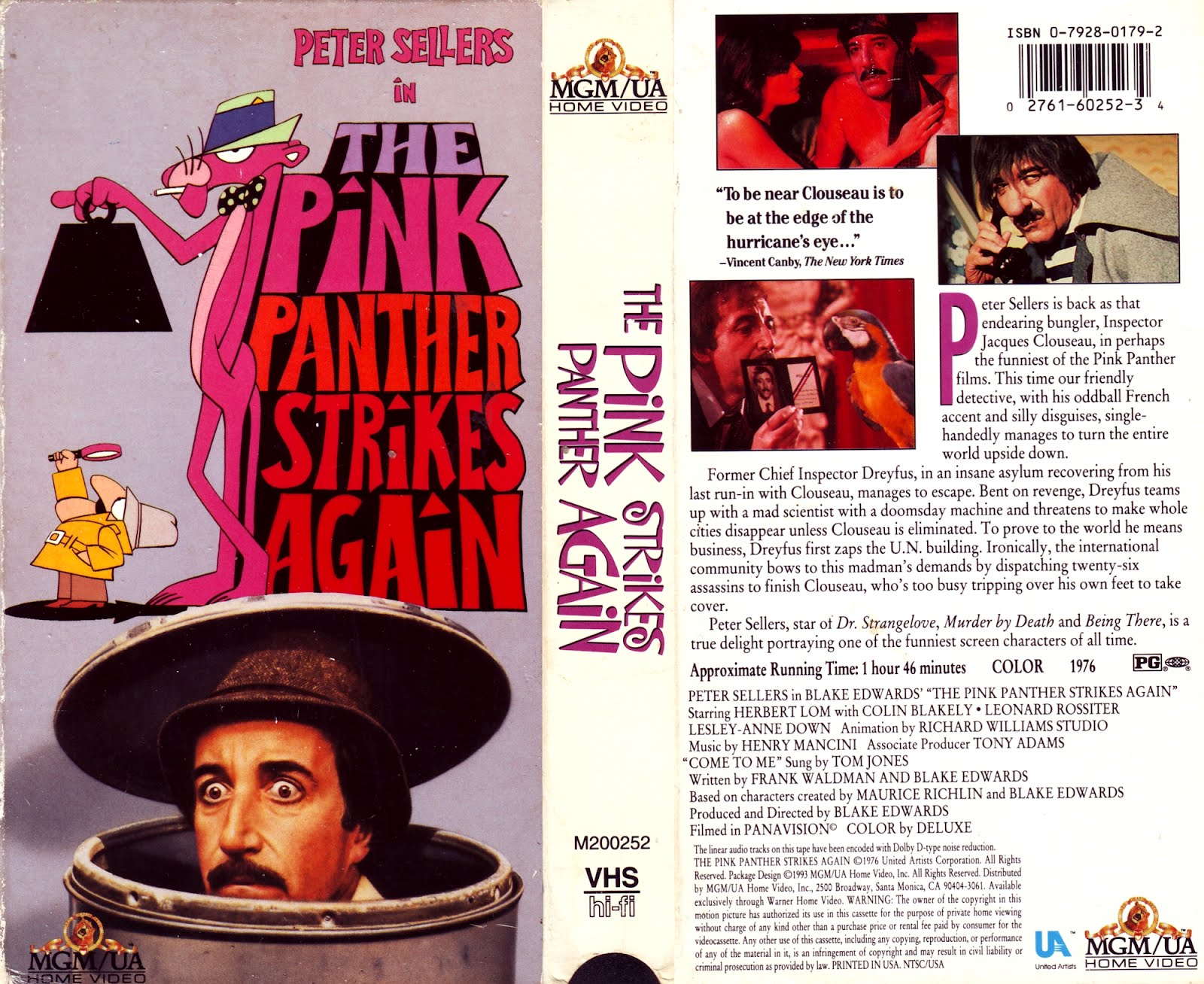 VHS Cover Scans: The Pink Panther Strikes Again (1976)