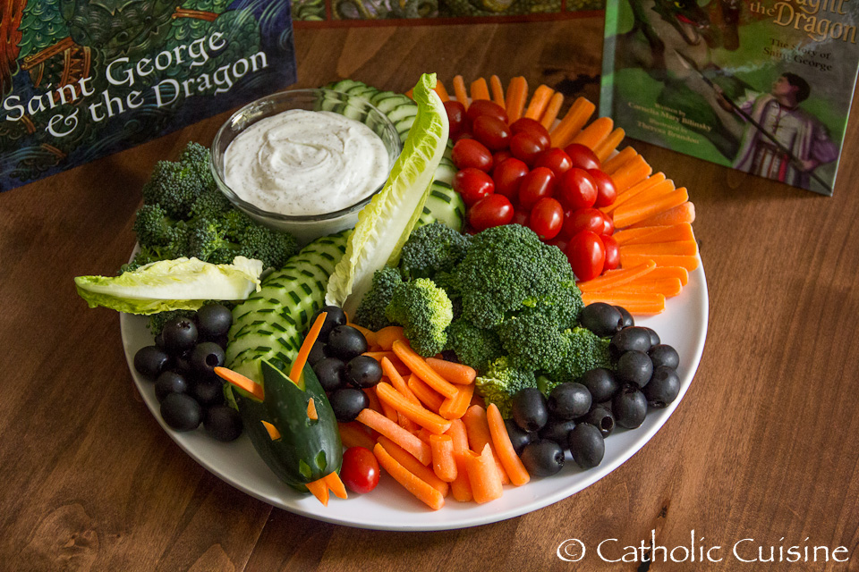 Catholic Cuisine: St. George and the Dragon Veggie Platter