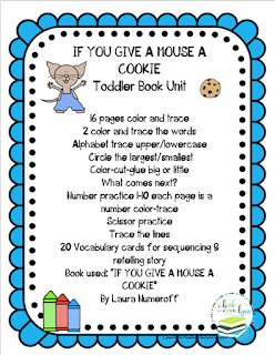IF YOU GIVE A MOUSE A COOKIE TODDLER BOOK UNIT ~ Book Units by Lynn