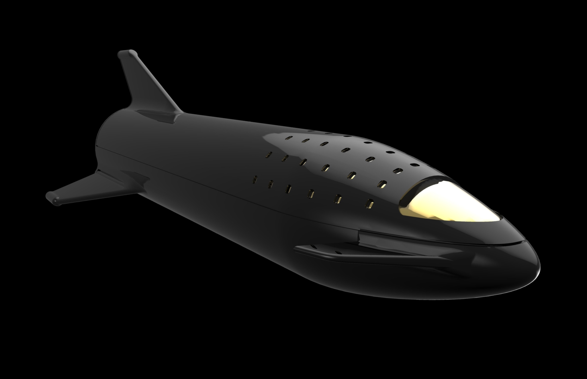 Renders of SpaceX stainless steel Starship by Reese Wilson | human Mars