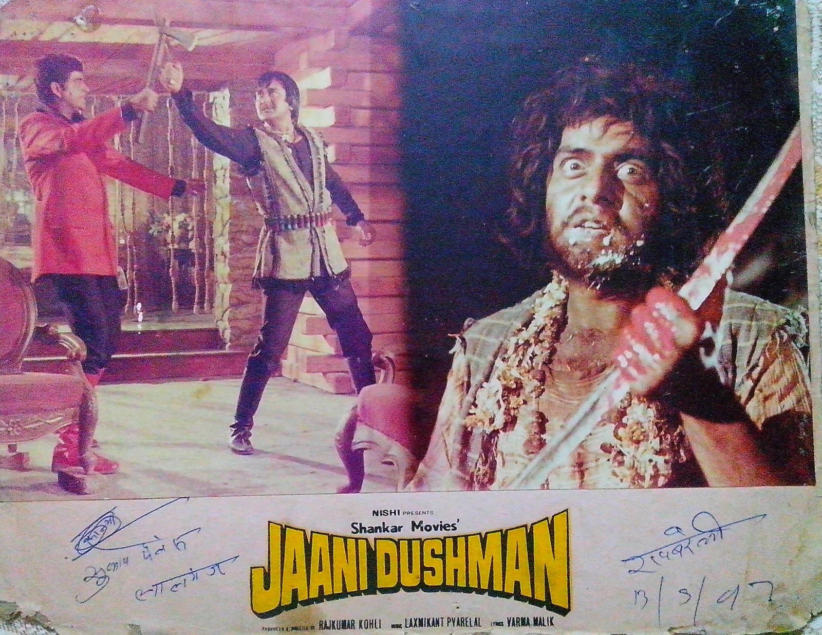 Bollywood Booklets Old Filmi Magzine And Lobby Cards Shop Jaani Dushman Lobby Card