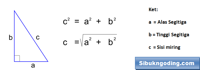 Program Menghitung Sisi Miring Segi Tiga Siku-siku pada Bahasa ...