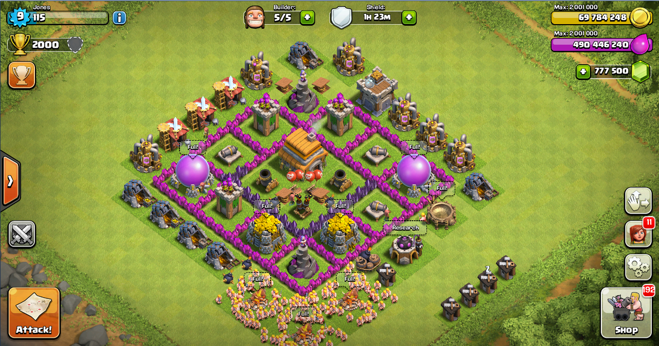 Thropy Base Clash Of Clans TH 6 - Design Base Clash Of Clans Terbaik