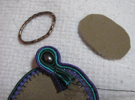 Necklace with soutache braid trim - part two