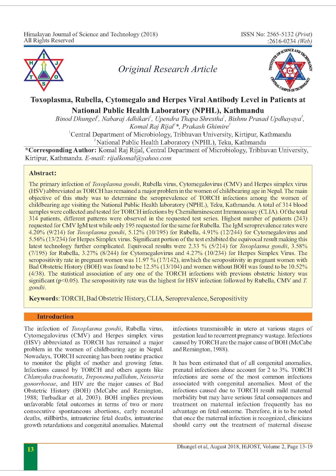 My Scientific Blog - Research and Articles: Article published on ...