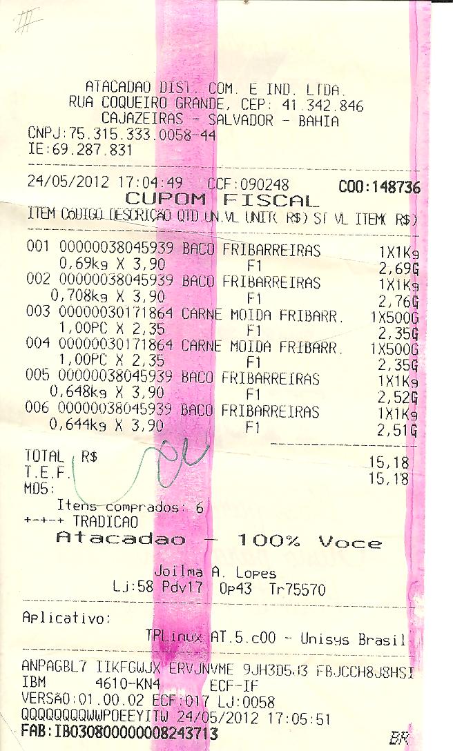 SOS Vira-lata: [Prestação de Contas] Notas fiscais de MAIO