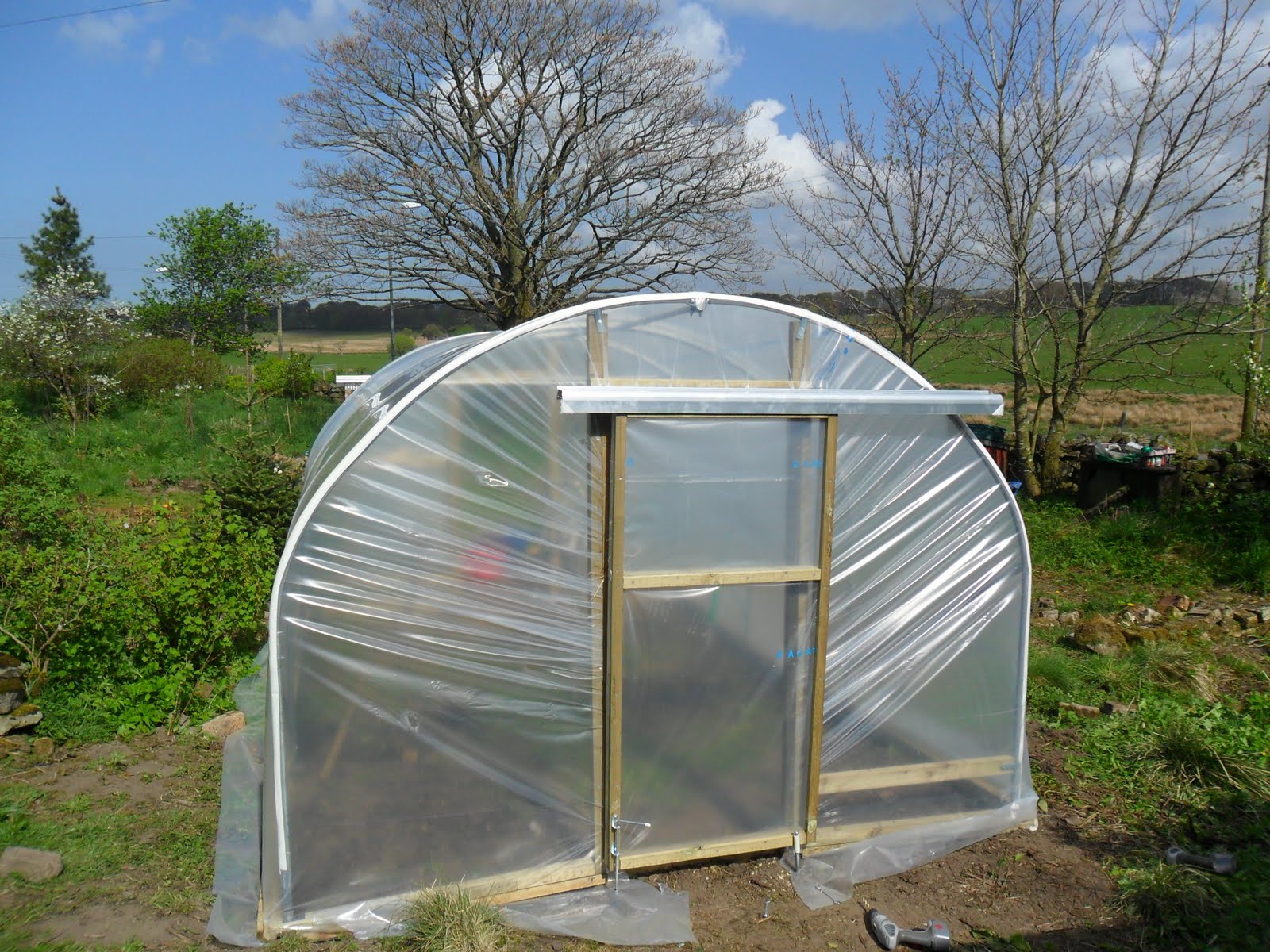 HandyWoodcrafts: Project polly tunnel the completion & hens, ducks and ...