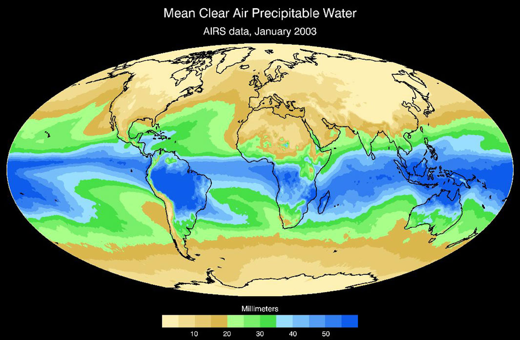Water Vapor Map | Color 2018