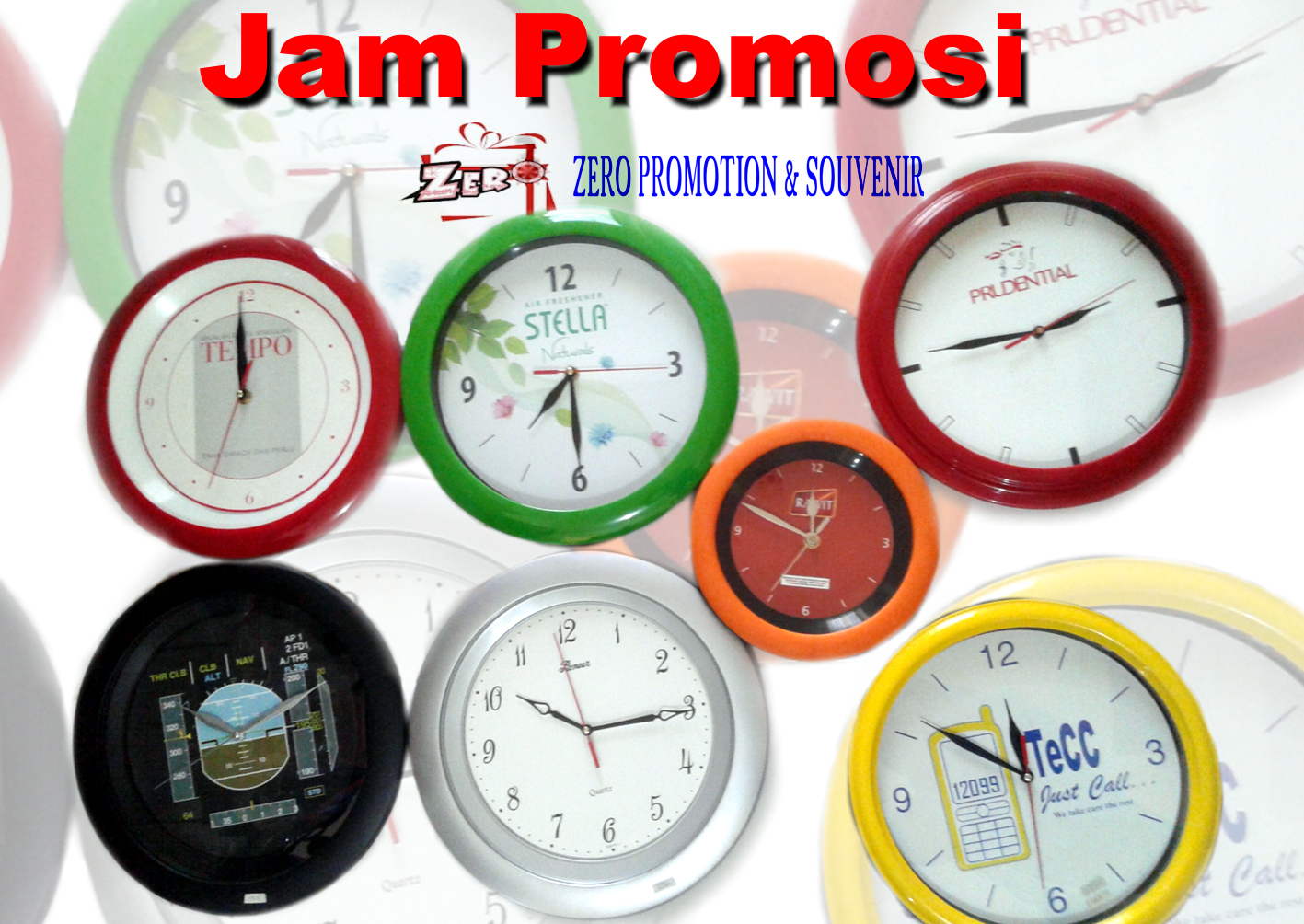 Jual Jam Dinding & Jam Meja Promosi Murah digital print logo ...