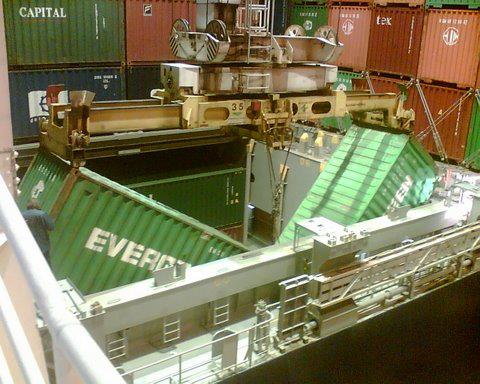 Twin pick 20 foot containers under deck