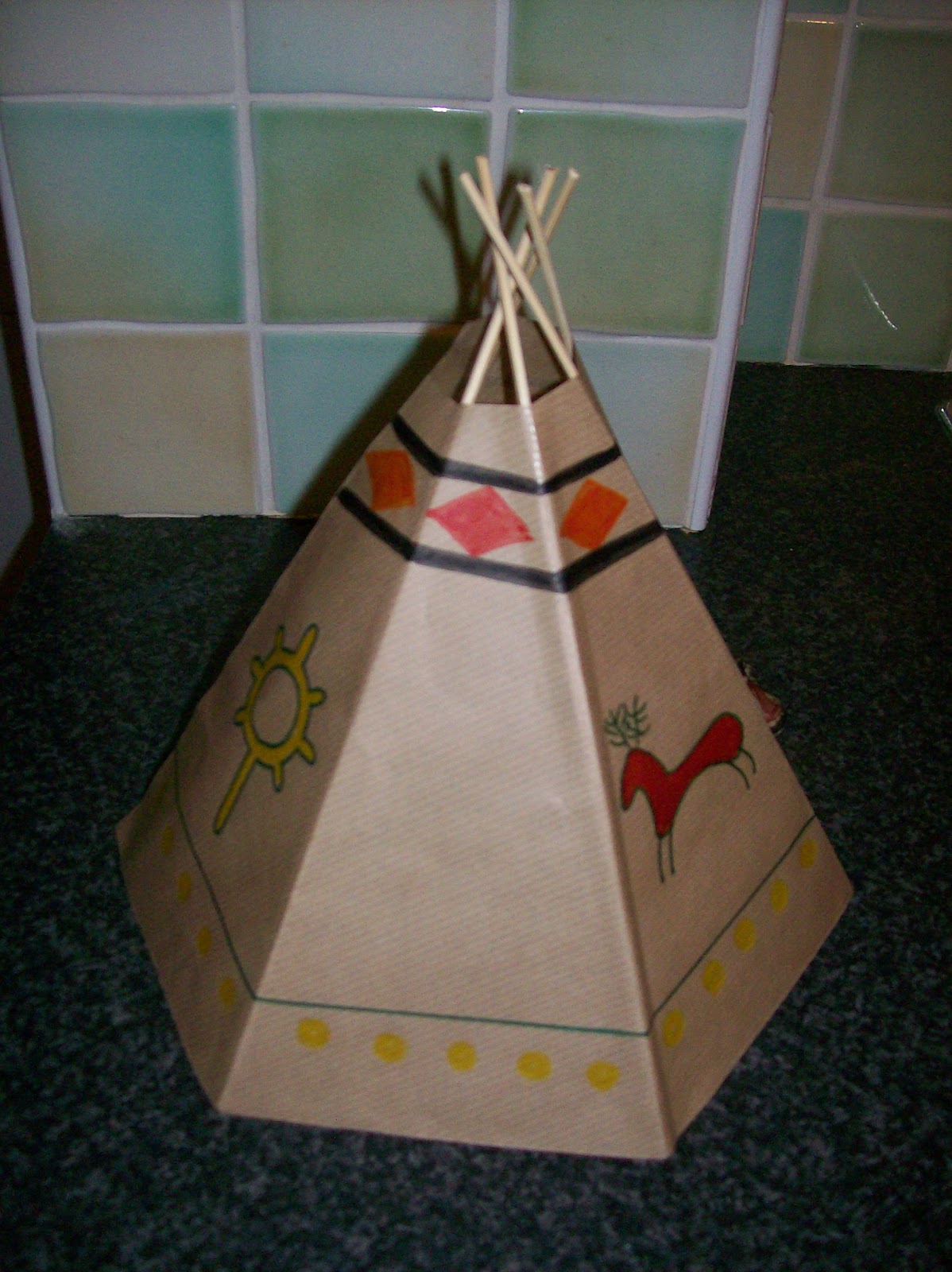 All sorts...: Dad's school project - building a Teepee