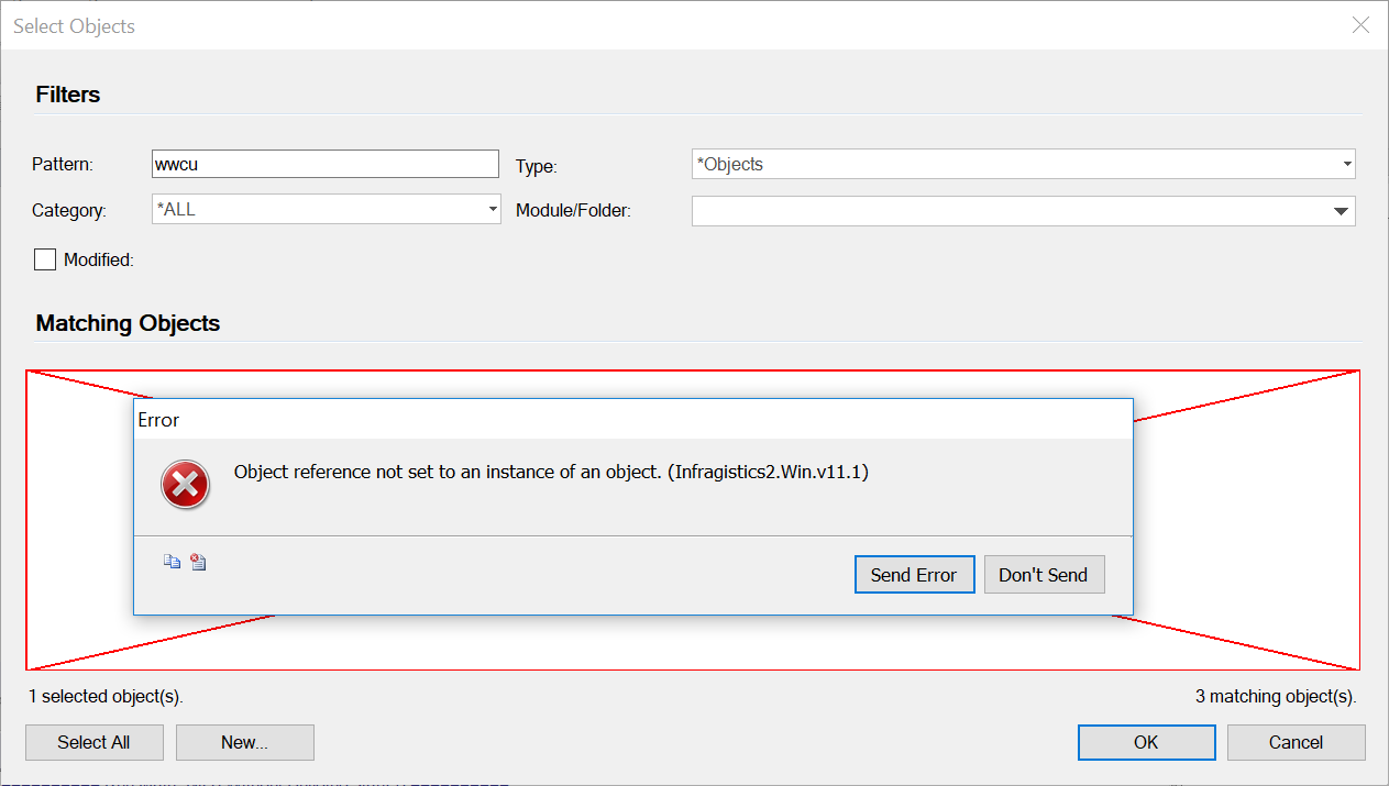 Genexus Error Object Reference Not Set To An Instance Of An Object