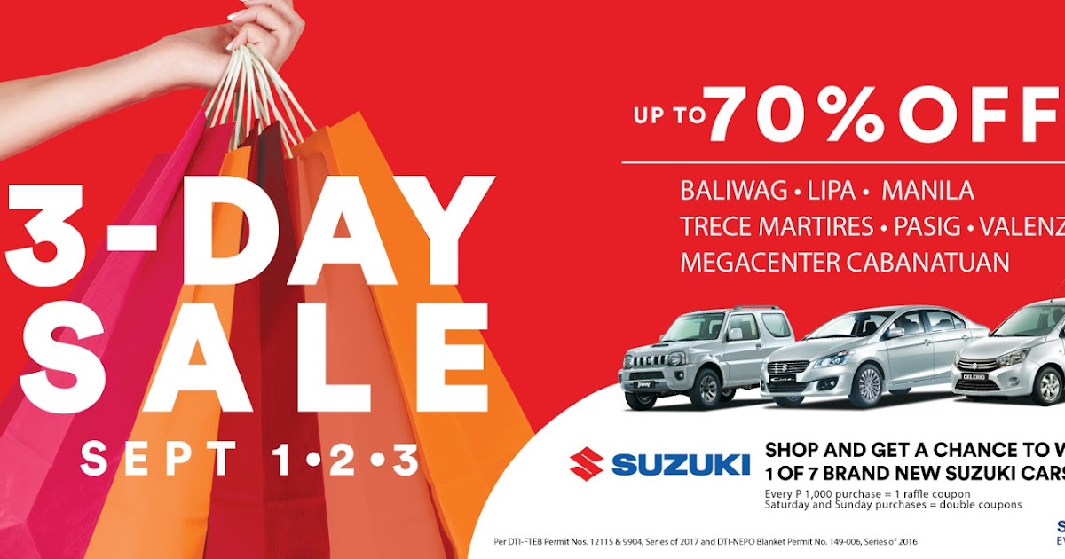 Manila Shopper: SM Malls 3-day SALE: Sept 1-3 2017