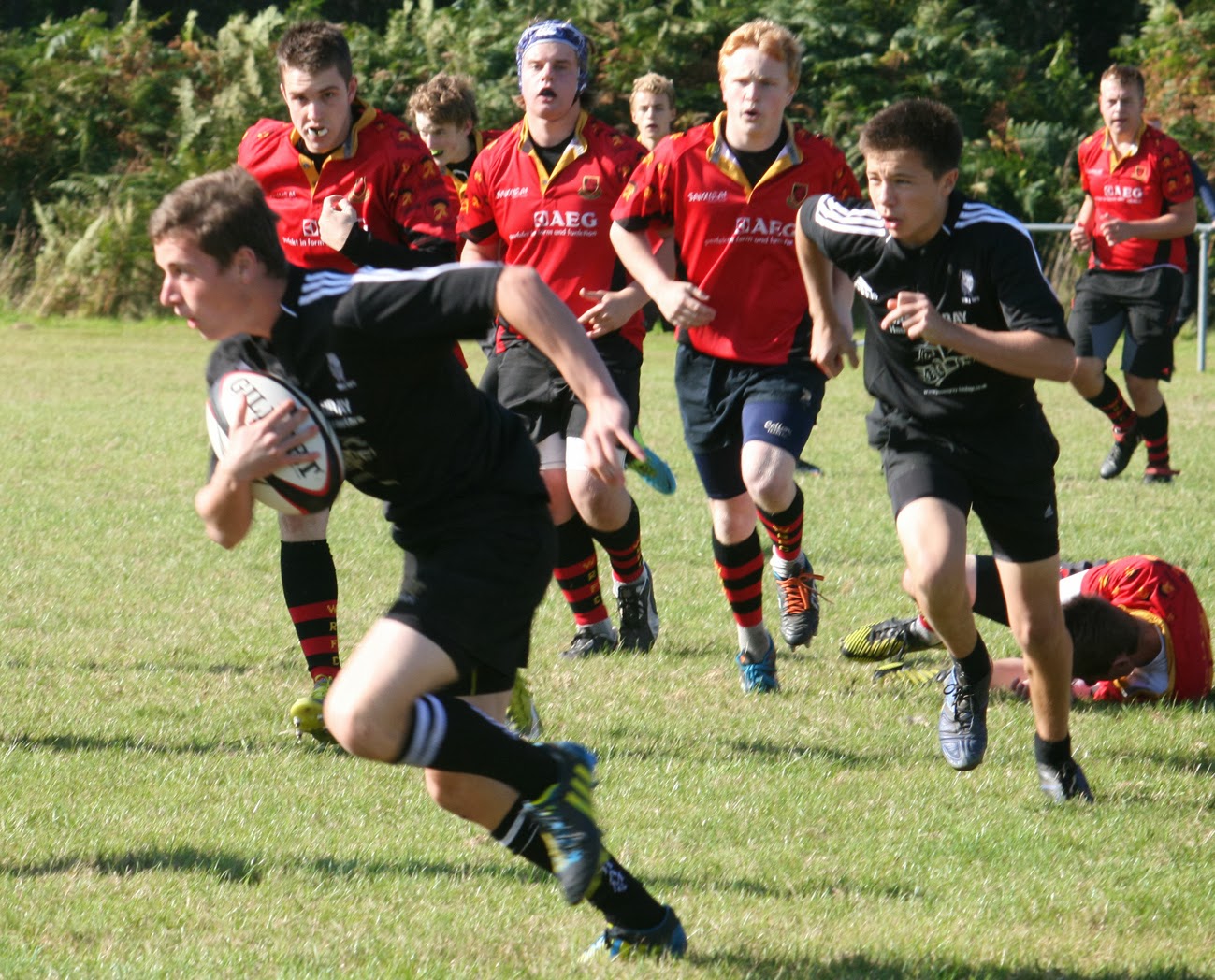 Holt Rugby Club Under 16s: Holt v Wymondham. First home game of the season.