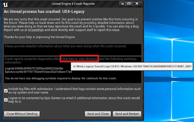 HanMin의 세상사는 이야기: [Unreal4] CrashReportClient 확인 방법