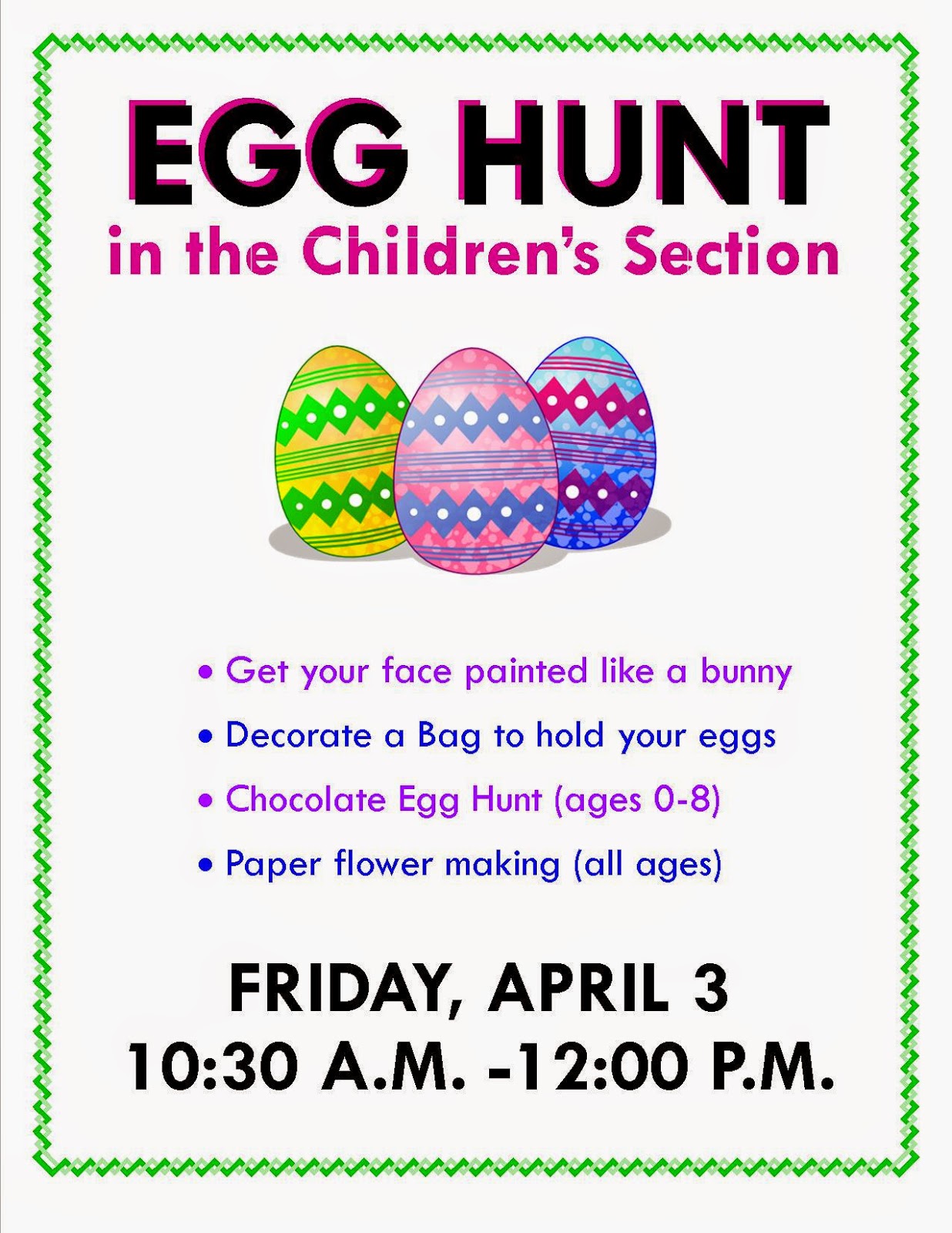Franklin Matters: Egg Hunt at the Franklin LIbrary - 10:30 AM