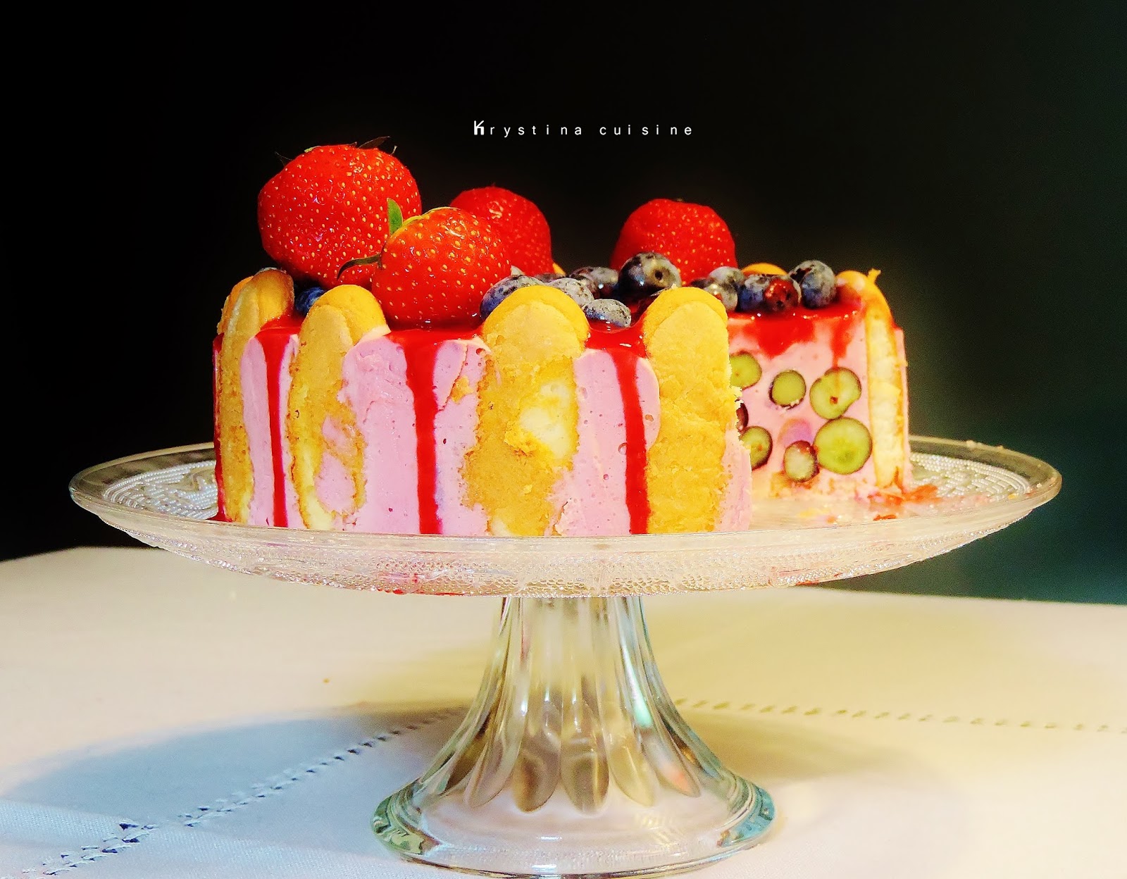 Krystina cuisine: Charlotte aux Fraises et Bleuets