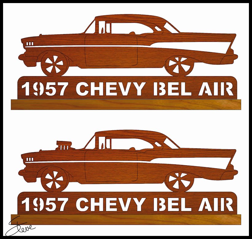 Scrollsaw Workshop: 1957 Chevy Bel Air Scroll Saw Pattern.
