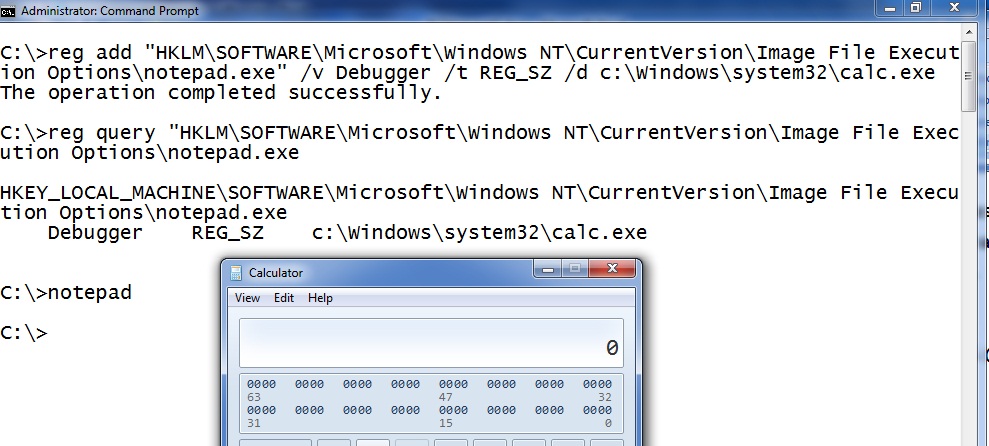 Image File Execution Options Malware Persistance Method