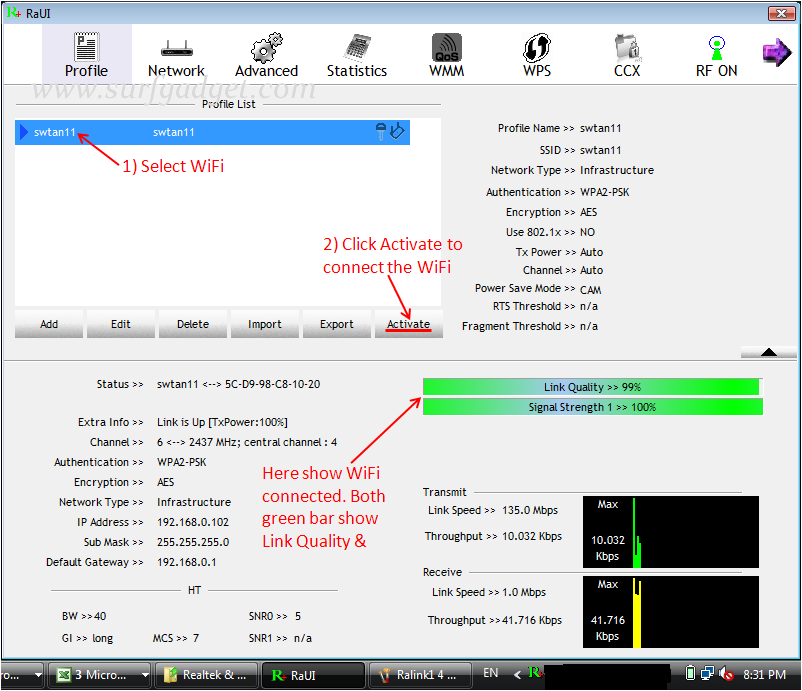 SurfGadGet.com: How to use Ralink Utility to connect WiFi