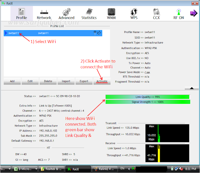 SurfGadGet.com: How to use Ralink Utility to connect WiFi