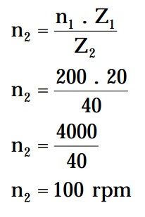 Métodos Mecânicos: Cálculo de rpm de engrenagem