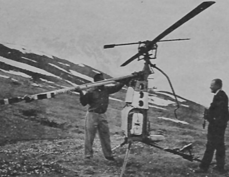 L'hélicoptère Hiller XROE 1 "Rotorcycle".