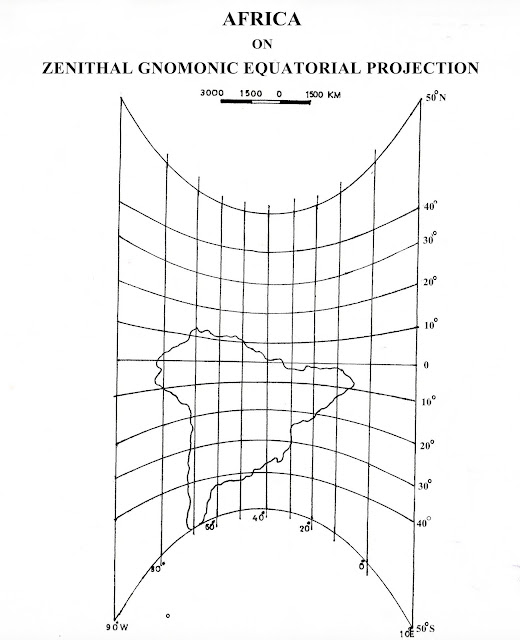 ZENITHAL GNOMONIC EQUATORIAL PROJECTION FOR THE CONTIENT SOUTH AMERICA ...