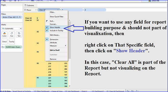 Tableau Visualizations: How to clear the Filter Values in the Dashboard
