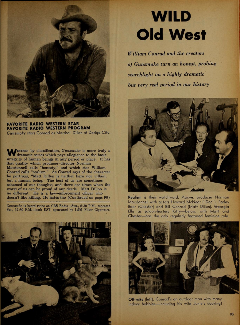 BOOKSTEVE'S LIBRARY: William Conrad Gunsmoke Article