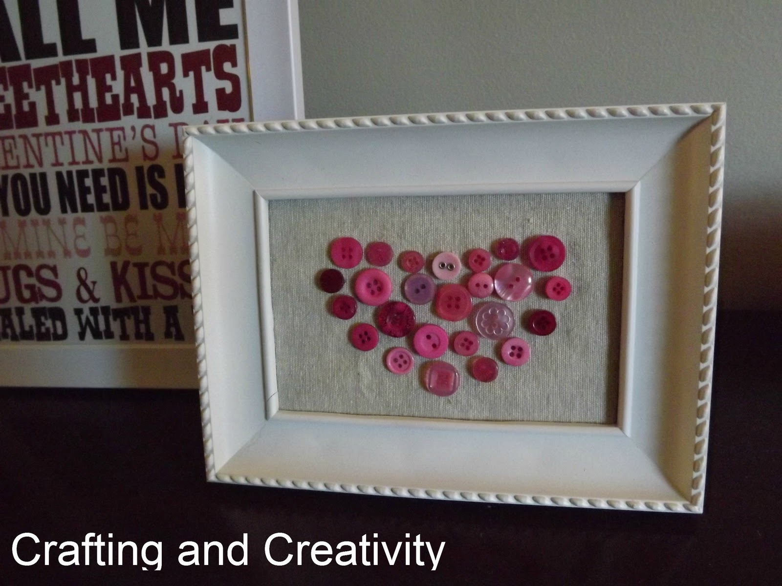 Crafting and Creativity: button heart frame