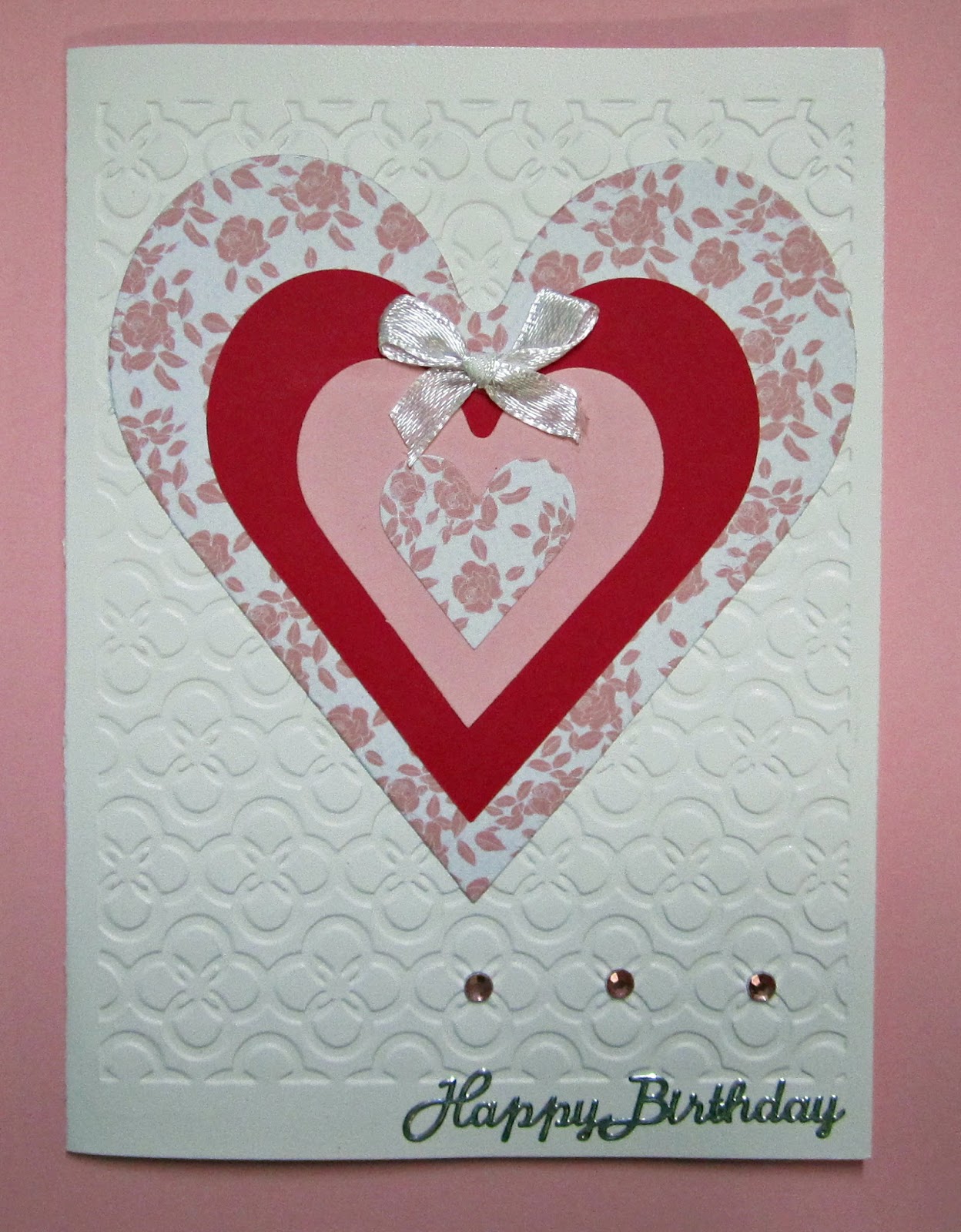 HAND MADE CARDS........ Ideas and Inspiration: LAYERED HEART CARD