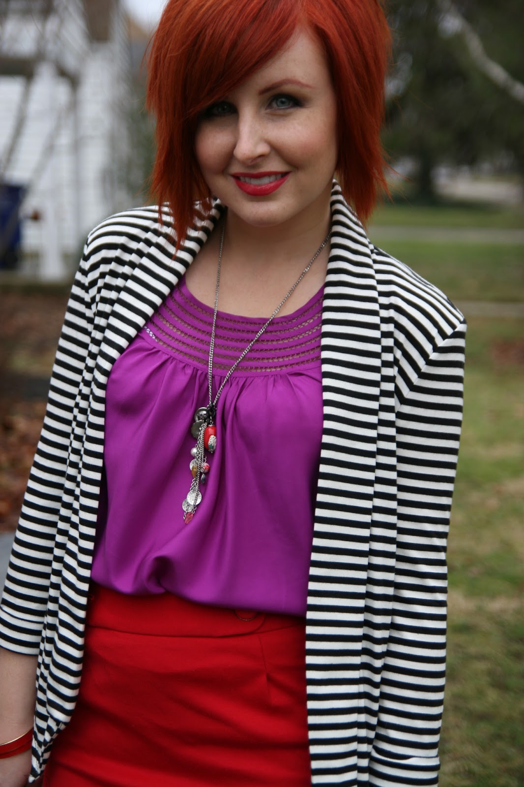 Thrift and Shout: Cute Outfit of the Day: Colors and Stripes
