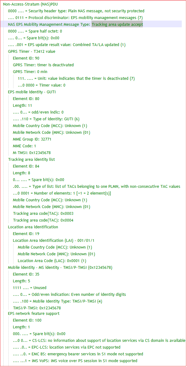 How LTE Stuff Works?: LTE: Tracking Area Update Accept