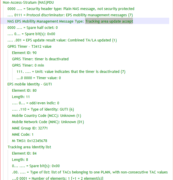 How LTE Stuff Works?: LTE: Tracking Area Update Accept