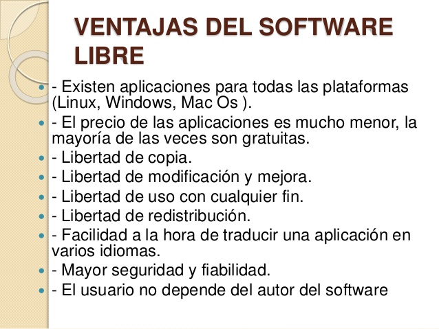 ventajas del software libre